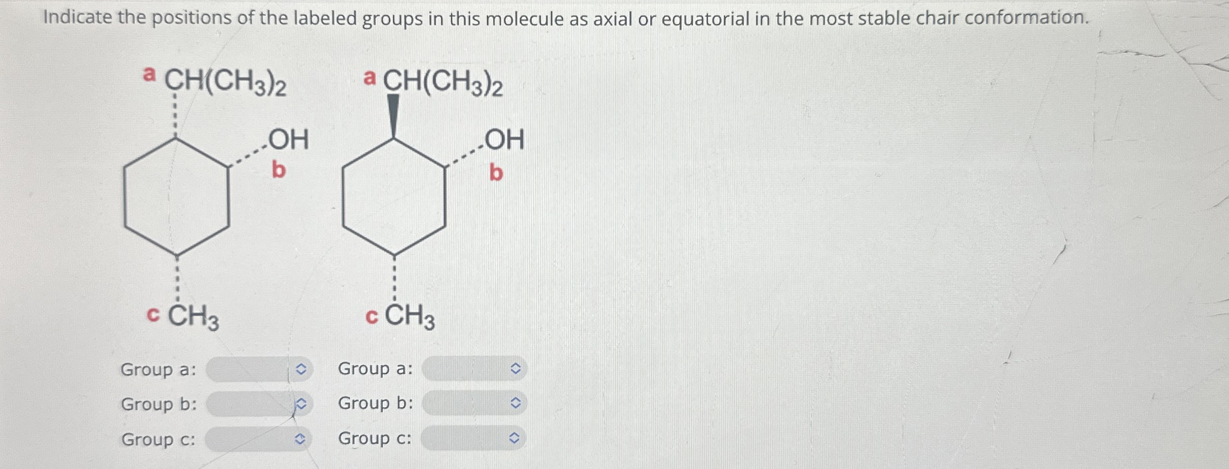 Solved Indicate the positions of the labeled groups in this | Chegg.com