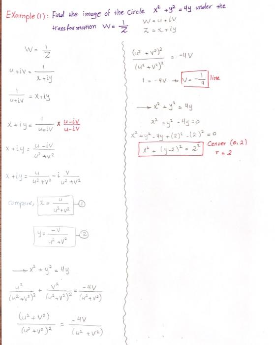 Solved I have 4 examples in conformal mapping | Chegg.com