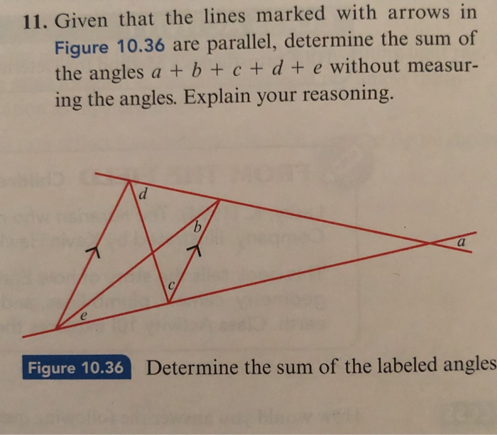 Solved 11. Given that the lines marked with arrows in Figure | Chegg.com