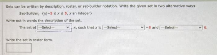 Solved Specify the set by roster. \{Distinct letters in the | Chegg.com