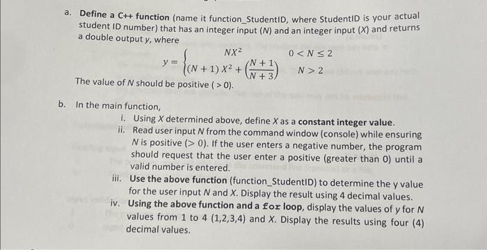 Solved Write a C++ program with the following | Chegg.com