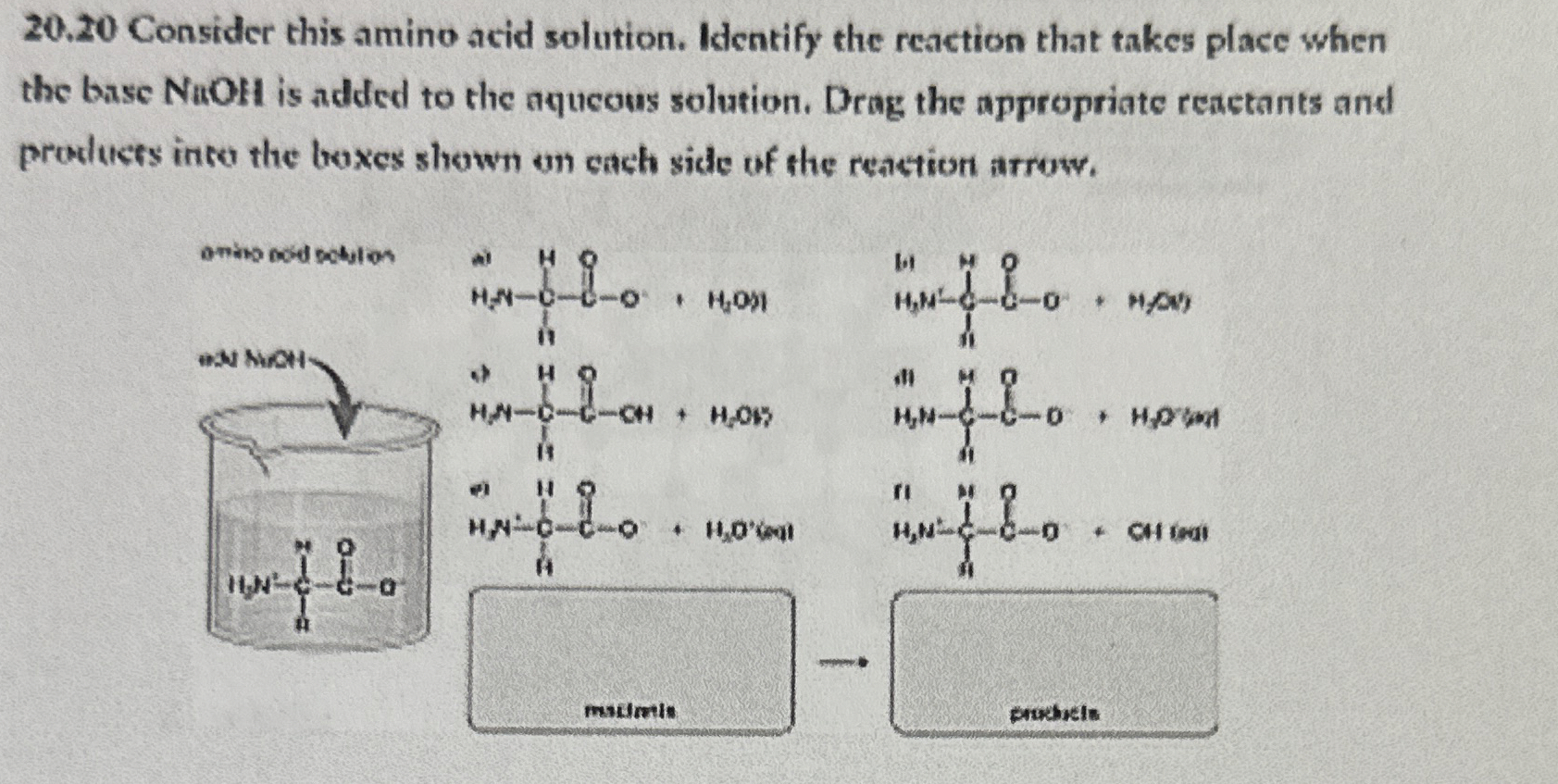 Solved 20.20 ﻿Consider this amino acid solution. Identify | Chegg.com