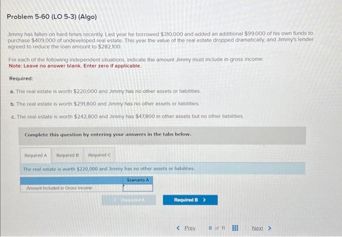 Solved Problem 5 60 Lo 5 3 Algo Jimmy Has Fallen On Hard