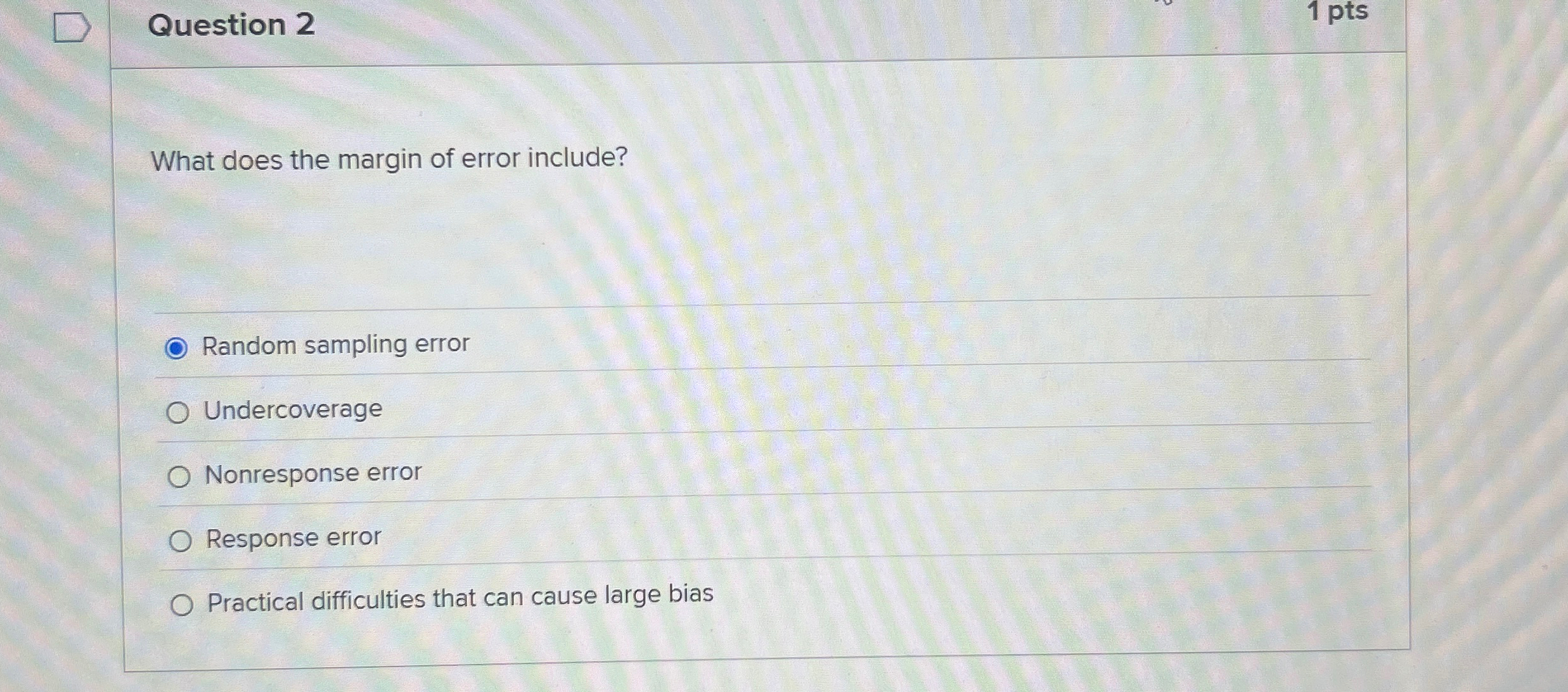 Solved Question 21 ﻿ptsWhat does the margin of error | Chegg.com