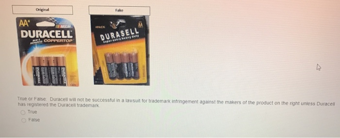 Solved Original Fake AREK AA DURACELL DURASELL COPPERTOP | Chegg.com