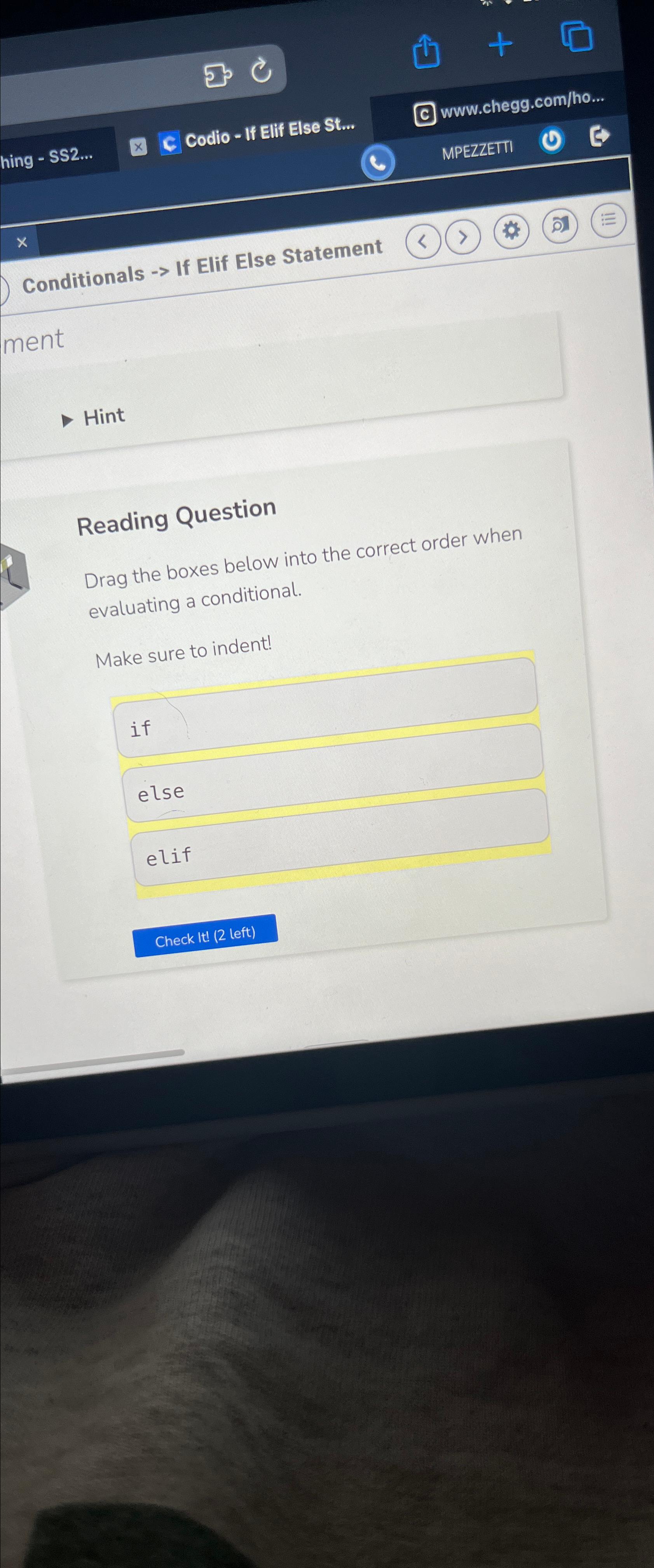 Solved Conditionals → If Elif Else StatementHintReading | Chegg.com Solved Conditionals → If Elif Else StatementHintReading | Chegg.com