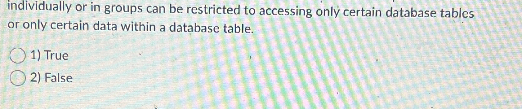 Solved individually or in groups can be restricted to | Chegg.com