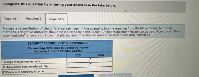 Solved Security Technology incorporated (STI) is a | Chegg.com
