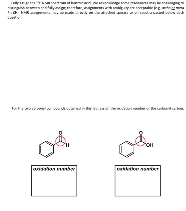 Solved Fully assign the 13C NMR spectrum of benzoic acid. We | Chegg.com