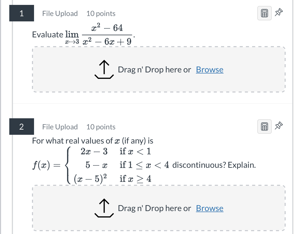 Solved Evaluate limx→3x2-64x2-6x+9.For what real values | Chegg.com