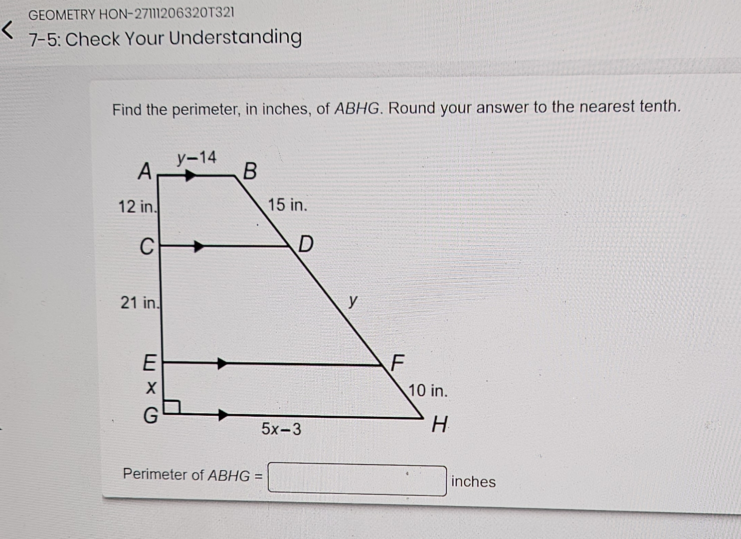 Solved GEOMETRY HON-27III206320T3217-5: Check Your | Chegg.com