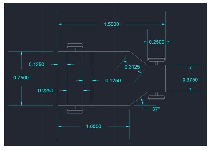 Chassis with dimensionsall dimensions are in | Chegg.com