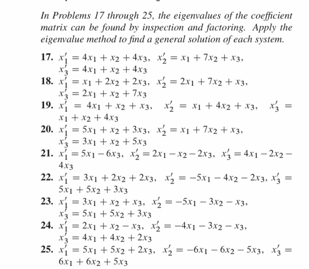 Solved In Problems 17 ﻿through 25, ﻿the eigenvalues of the | Chegg.com