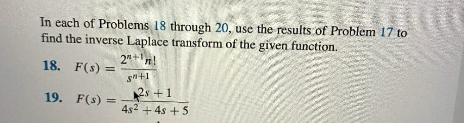 Solved In each of Problems 18 through 20, use the results of | Chegg.com