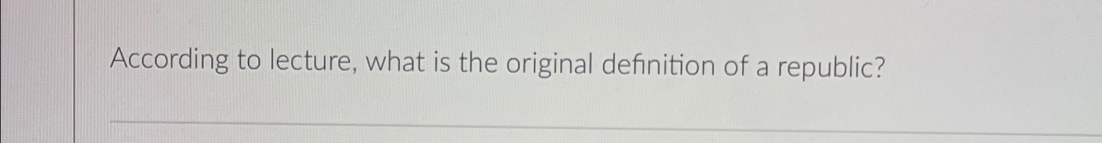 Solved According to lecture, what is the original definition | Chegg.com