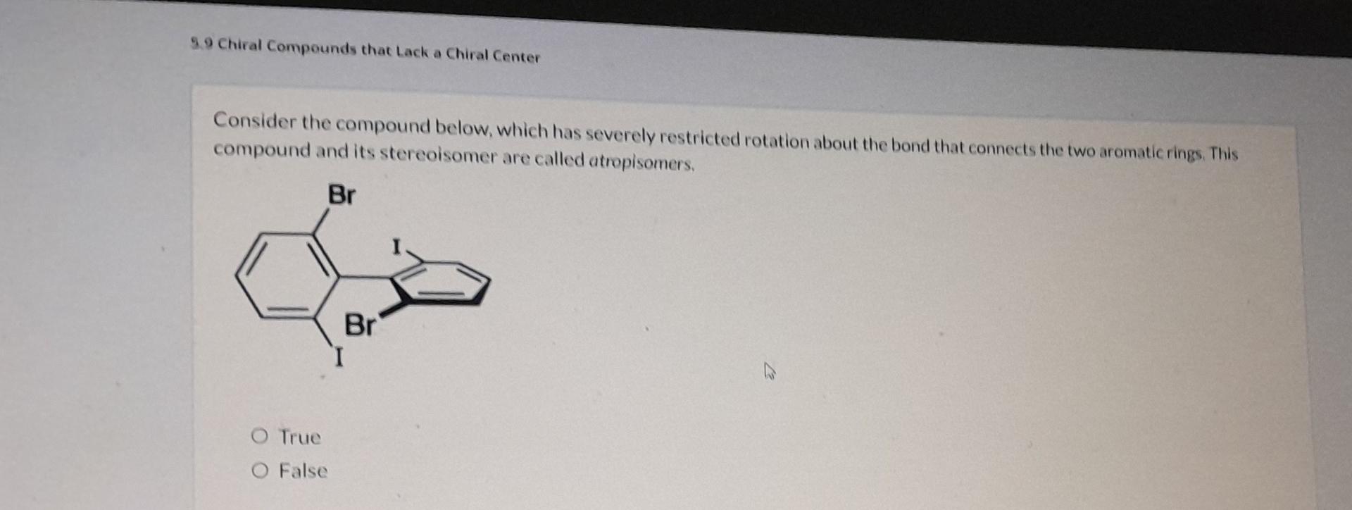 Solved Consider the compound below, which has severely | Chegg.com