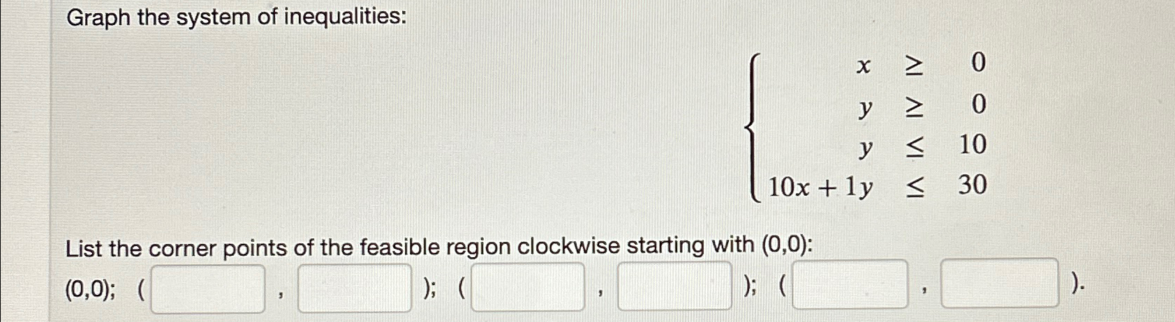 Solved Graph the system of | Chegg.com