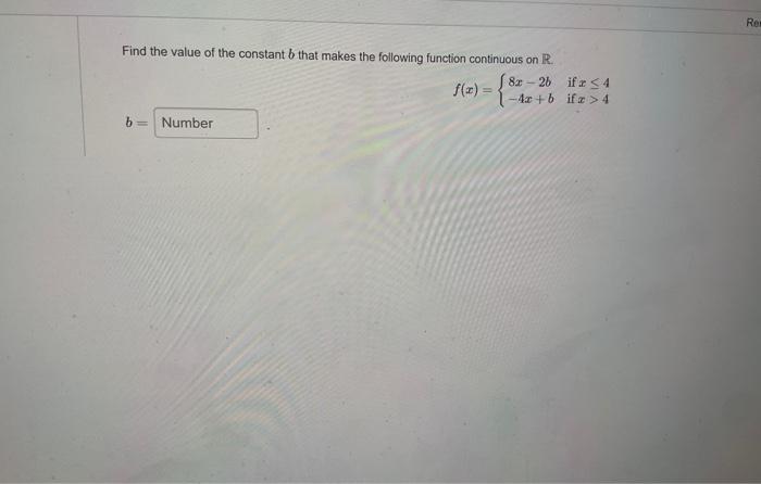 Solved Find the value of the constant b that makes the | Chegg.com