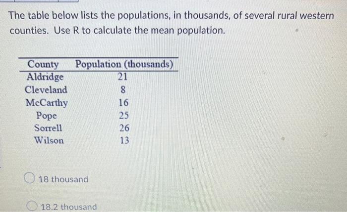 Solved For the dataset below, use R to find the first | Chegg.com