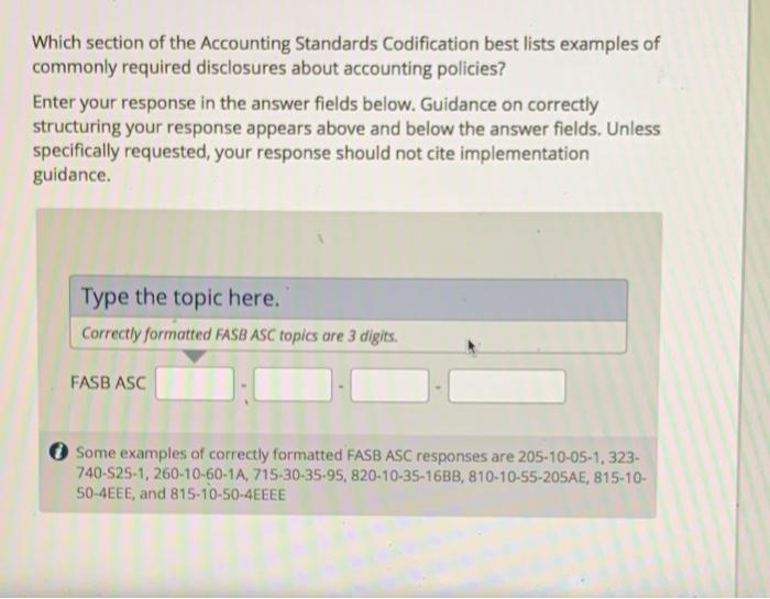 Solved Which section of the Accounting Standards | Chegg.com