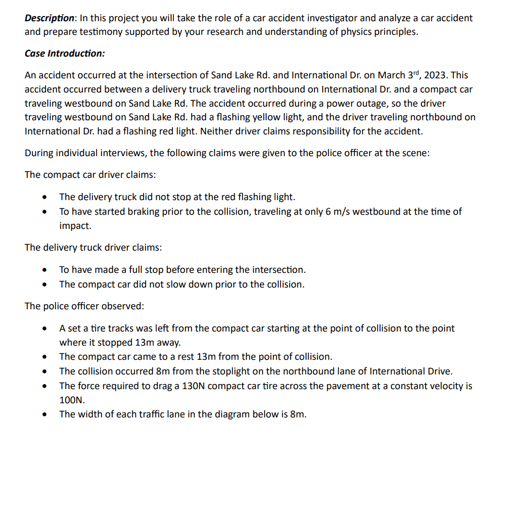 Solved Description: In this project you will take the role | Chegg.com