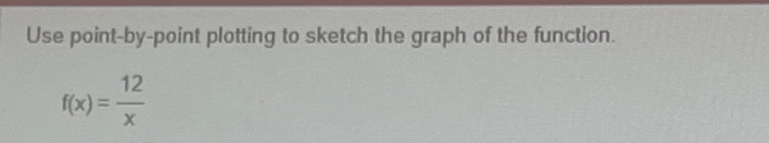 Solved Use point-by-point plotting to sketch the graph of | Chegg.com