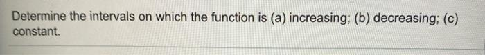 Solved Determine the intervals on which the function is (a) | Chegg.com