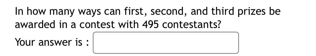 Solved How to solve In how many ways can first, second, and | Chegg.com