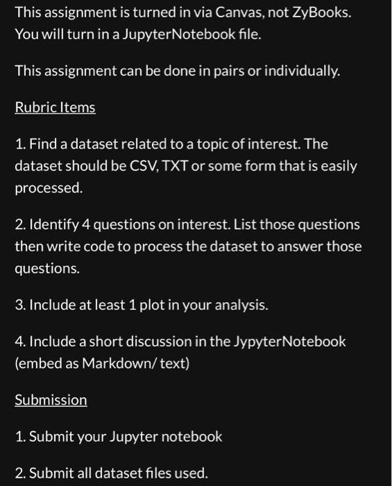 Solved This assignment can be done in pairs or individually. | Chegg.com