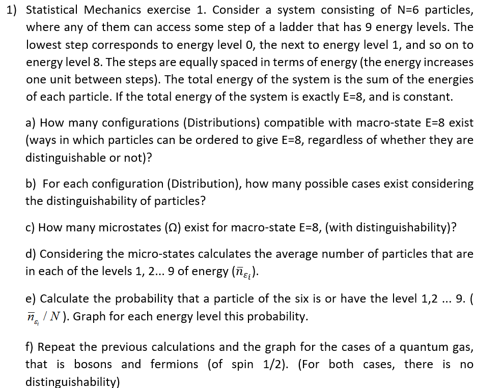 Solved Hi please help, solve this Statistical Mechanics | Chegg.com