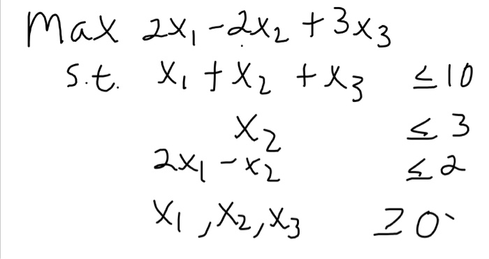 Solved Simplex Algorithma Which Variable Is Entering In