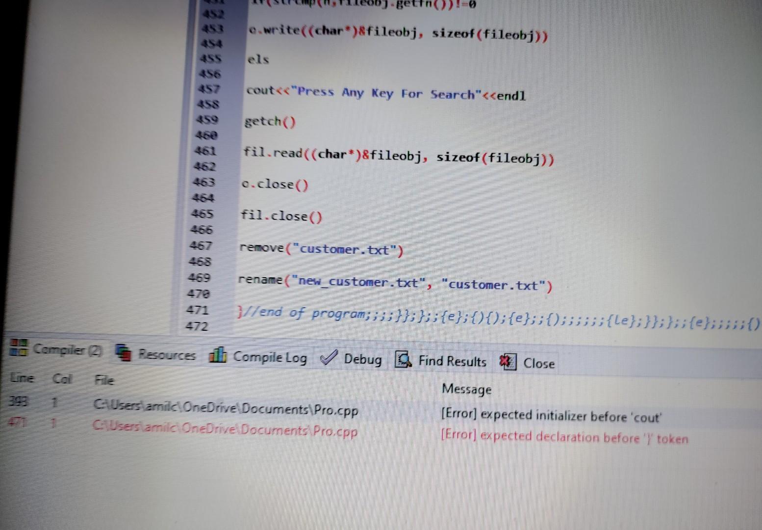 Project Classes Debug Laby CIST2361.cpp AreaRect.txt | Chegg.com