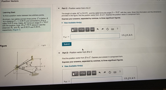 Solved Part A - Position vector from A to B Learning Goal: | Chegg.com