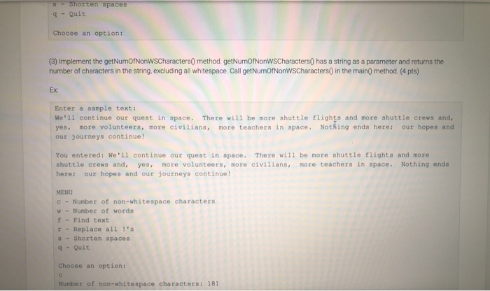 Solved 1 Prompt User Enter String Choosing Store Text String Output String 1 Pt Ex Enter