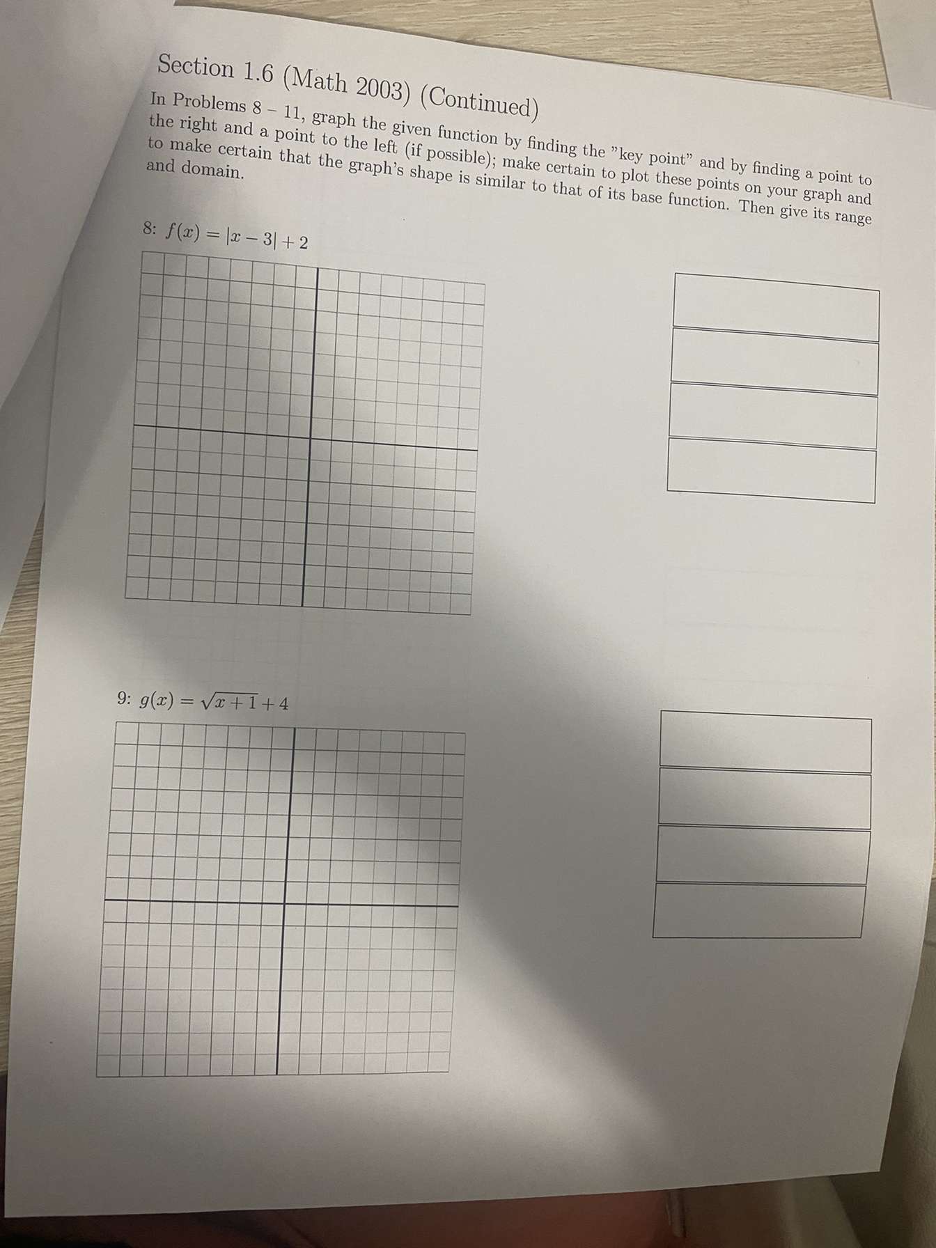 Solved Section 1 6 Math 2003 Continued In Problems 8 11
