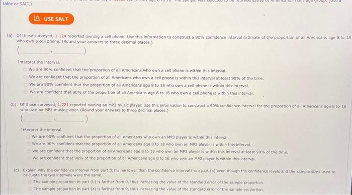 Solved (a) of those surveyed, 1,124 reported owning a cell | Chegg.com