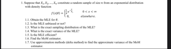 Solved Suppose that x1,x2,dots,xn ﻿constitute a random | Chegg.com