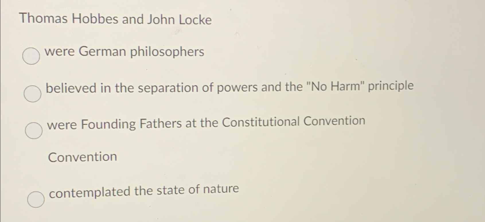 Solved Thomas Hobbes and John Lockewere German | Chegg.com