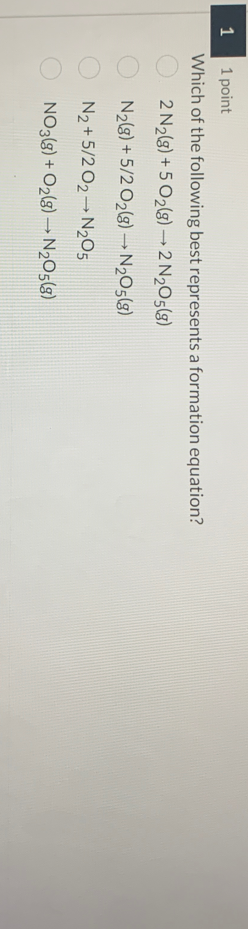 Solved 11 ﻿pointWhich of the following best represents a | Chegg.com