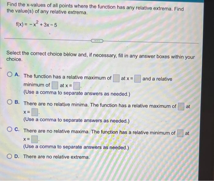Solved Find the x-values of all points where the function | Chegg.com