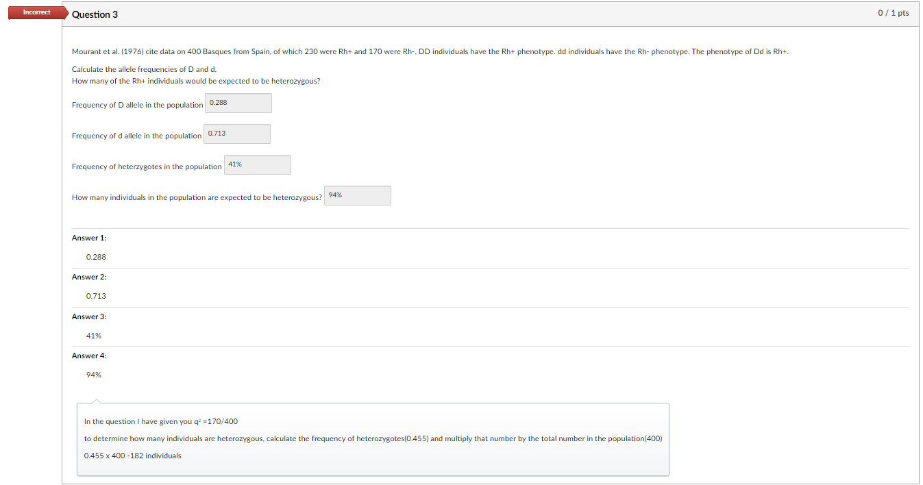 Solved Question 3Mourant et al. (1976) ﻿cite data on 400 | Chegg.com