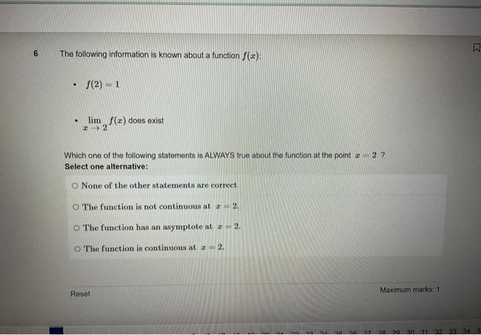 Solved The following information is known about a function | Chegg.com