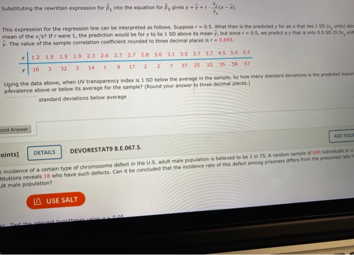 Solved Substituting the rewritten expression for , into the | Chegg.com