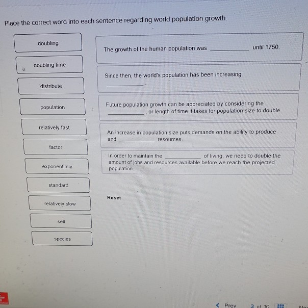 Solved Place the correct word into each sentence regarding | Chegg.com