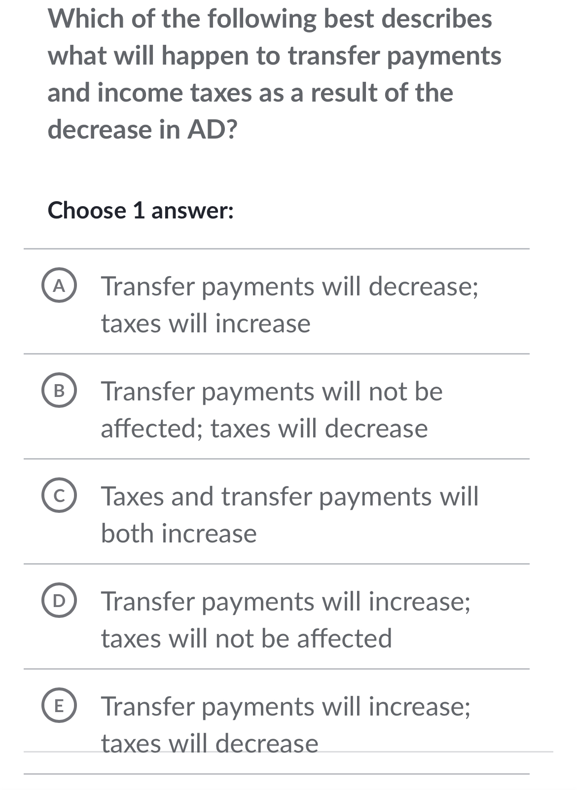 Solved Which of the following best describes what will | Chegg.com