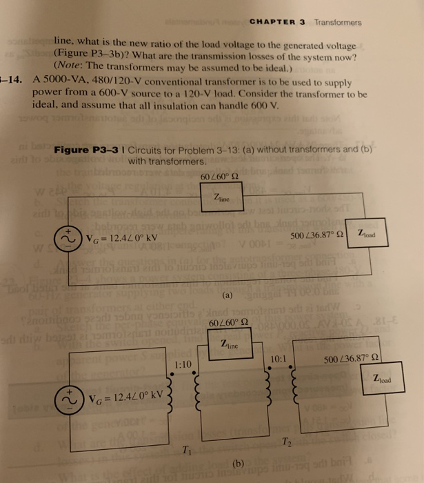 Solved Solve 3-13 part b using per unit equivalent circuit. | Chegg.com