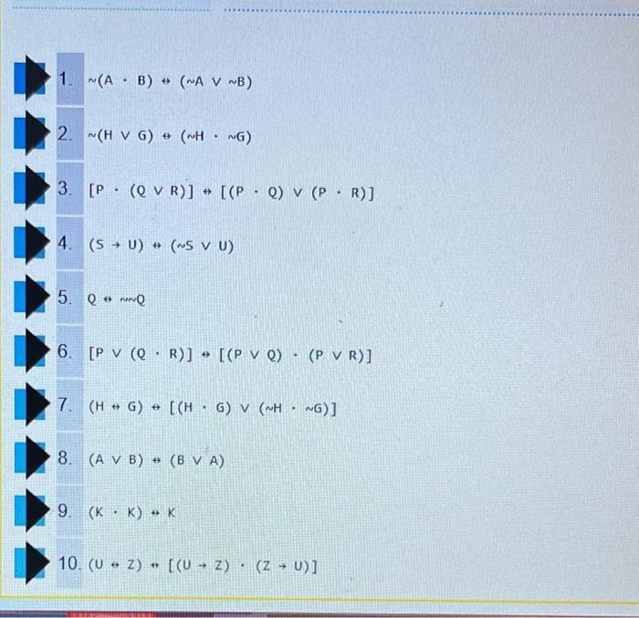 Part B: Logical Equivalence Use truth tables to prove | Chegg.com