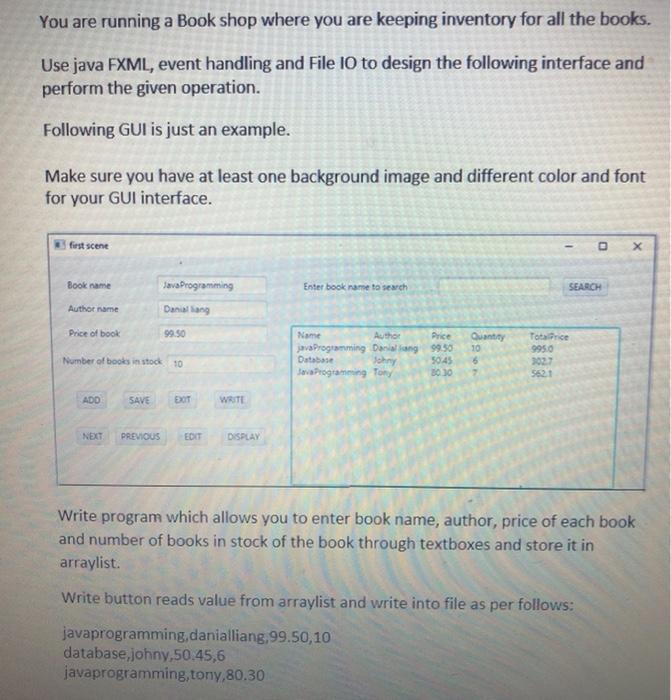 Solved You are running a Book shop where you are keeping | Chegg.com