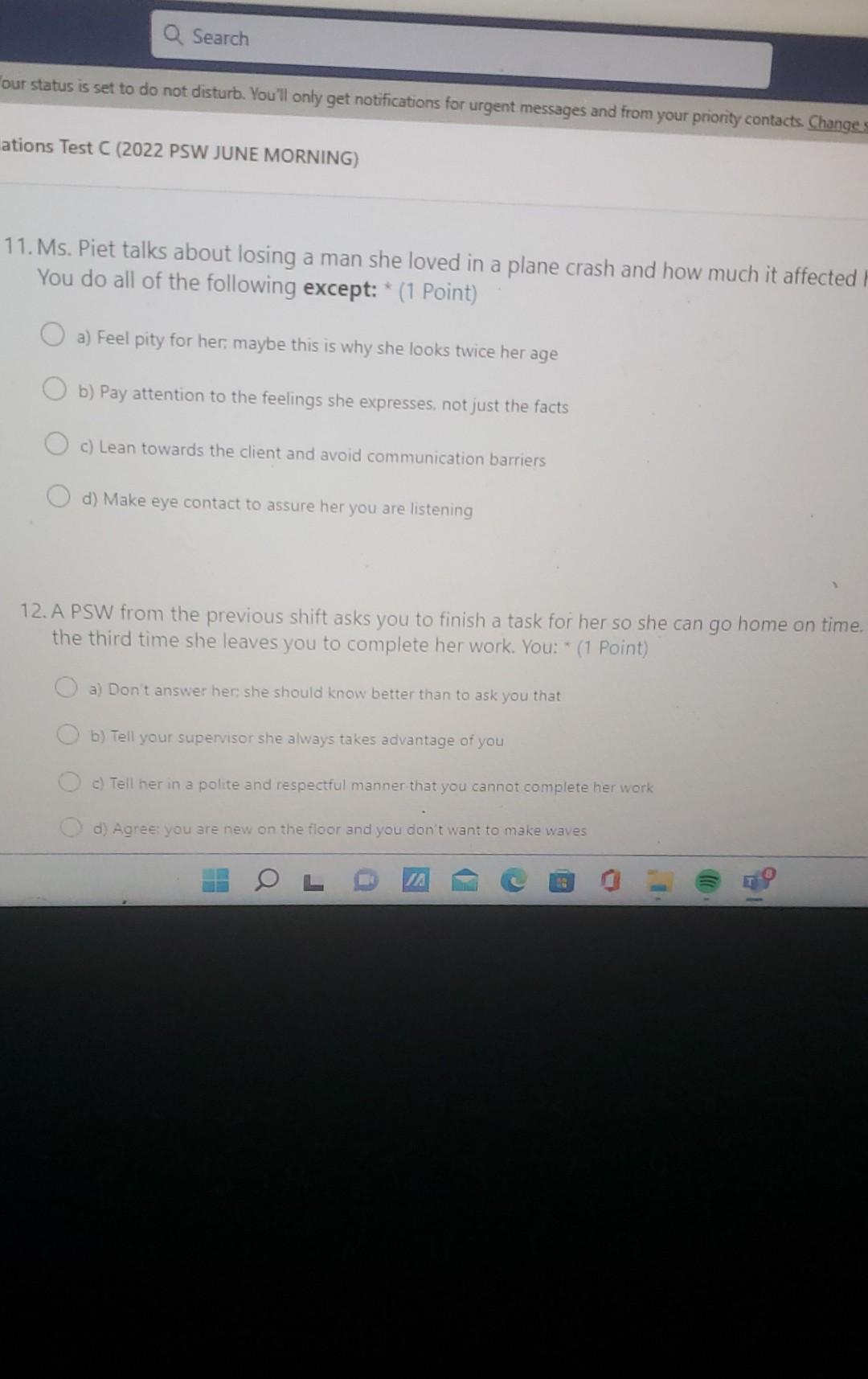 care it would you do to improve the communicat bint) | Chegg.com