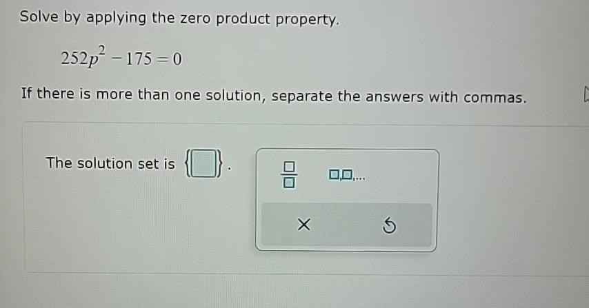 Solved Solve by applying the zero product | Chegg.com